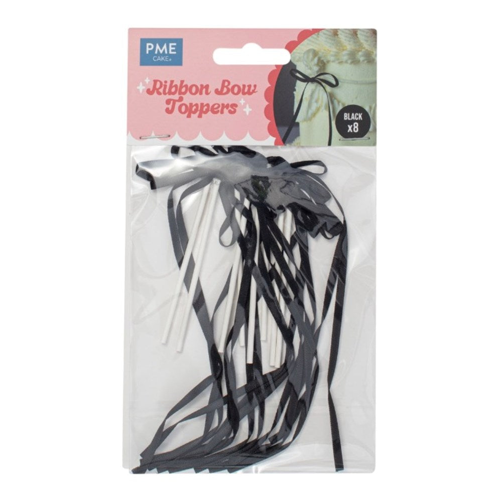 PME Ribbon Bow Cake Toppers Black (8pk) – Milly's Kitchen